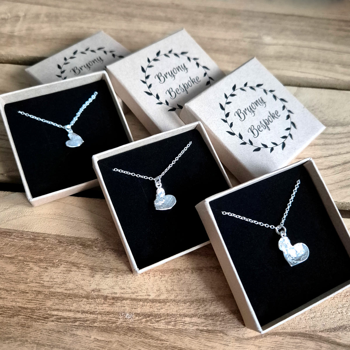 Melted Silver Heart Pendants – bryony-bespoke